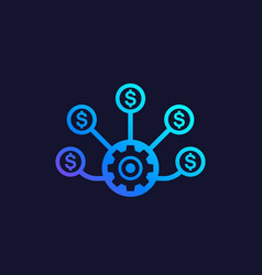 Operational costs optimization icon Royalty Free Vector