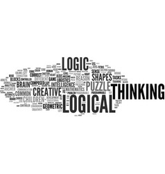 Logical word cloud concept Royalty Free Vector Image