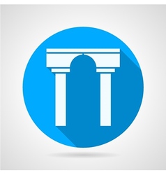 White flat line icons for archway Royalty Free Vector Image