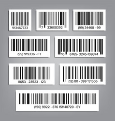 Bar code set upc bar codes universal product code Vector Image