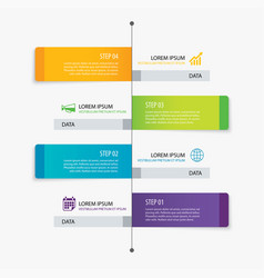 6 infographic timeline rectangle template Vector Image