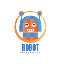 Robotech logo design set company identity Vector Image