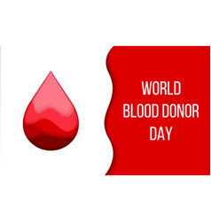 June 14 world blood donor day poster Royalty Free Vector