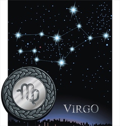 Virgo zodiac sign virgin Royalty Free Vector Image
