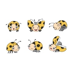 Cartoon funny ladybug Royalty Free Vector Image