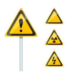 Caution Yellow Sign Royalty Free Vector Image - VectorStock