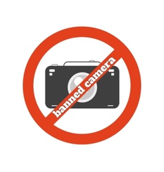 Sign prohibited device no camera Royalty Free Vector Image