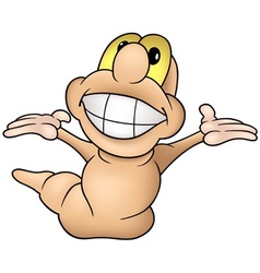Worm and crayon Royalty Free Vector Image - VectorStock