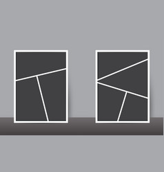 Vertical collage layout template frames for photo Vector Image