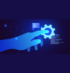 Website development banner programming technology Vector Image