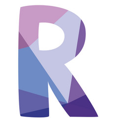 Technical typography letter r Royalty Free Vector Image