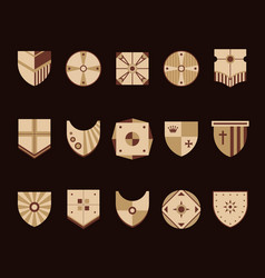 Set of symmetric geometric shapes Royalty Free Vector Image