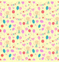 Happy birthday colorful pattern background Vector Image