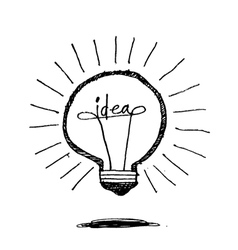 Concept idea inspired bulb shape Royalty Free Vector Image
